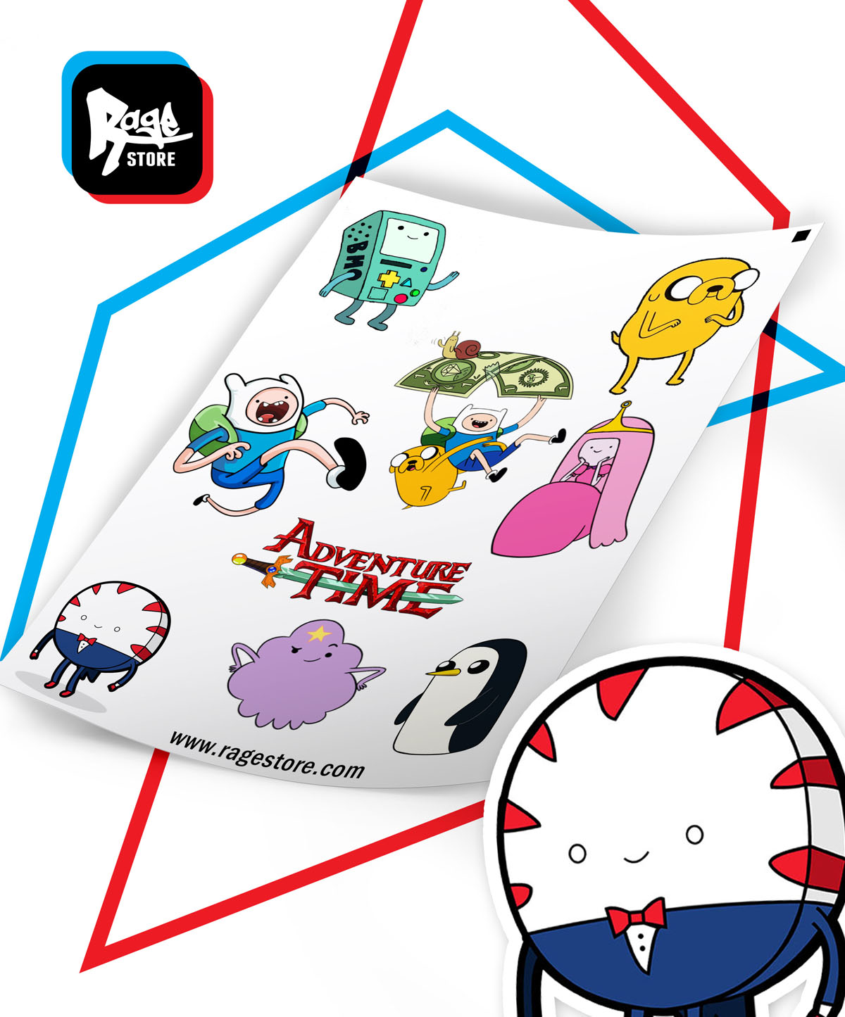 Stickers Adventure Time – Rage store