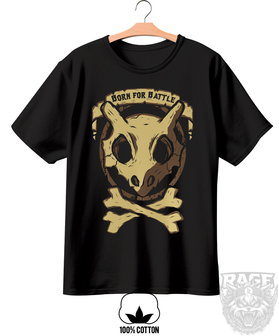 Born for Battle - Cubone - Playera negra 100% algodón impresión en ...
