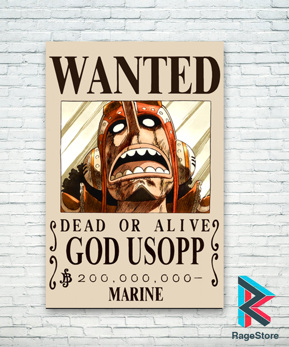 Póster Wanted Usopp - One Piece (Papel Foto ó Metálico) – Rage store