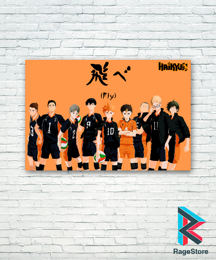 Póster Team Karasuno - Haikyu (Papel Foto ó Metálico) – Rage store