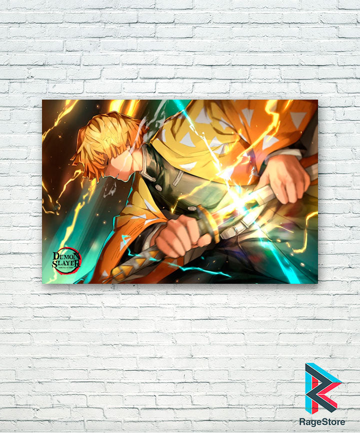 Póster Zenitsu - Kimetsu no Yaiba (Papel Foto ó Metálico) – Rage store